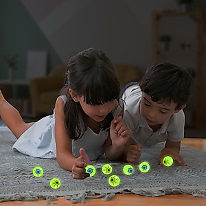 ArtCreativity Glow in the Dark Eye Bouncing Balls - Bulk Pack of 12 – 1.25 Inch High Bounce Bouncy Balls for Kids, Glowing Party Favors and Goodie Bag Fillers for Boys and Girls