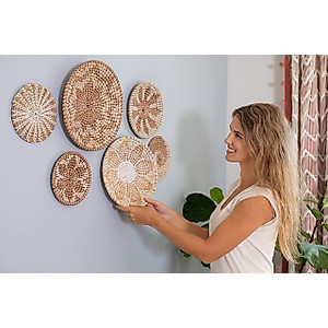 Wall basket décor basket wall décor set of 6 wall baskets woven wall décor wicker wall décor woven basket wall décor wall hanging baskets boho wall baskets seagrass baskets set boho basket wall art set 6