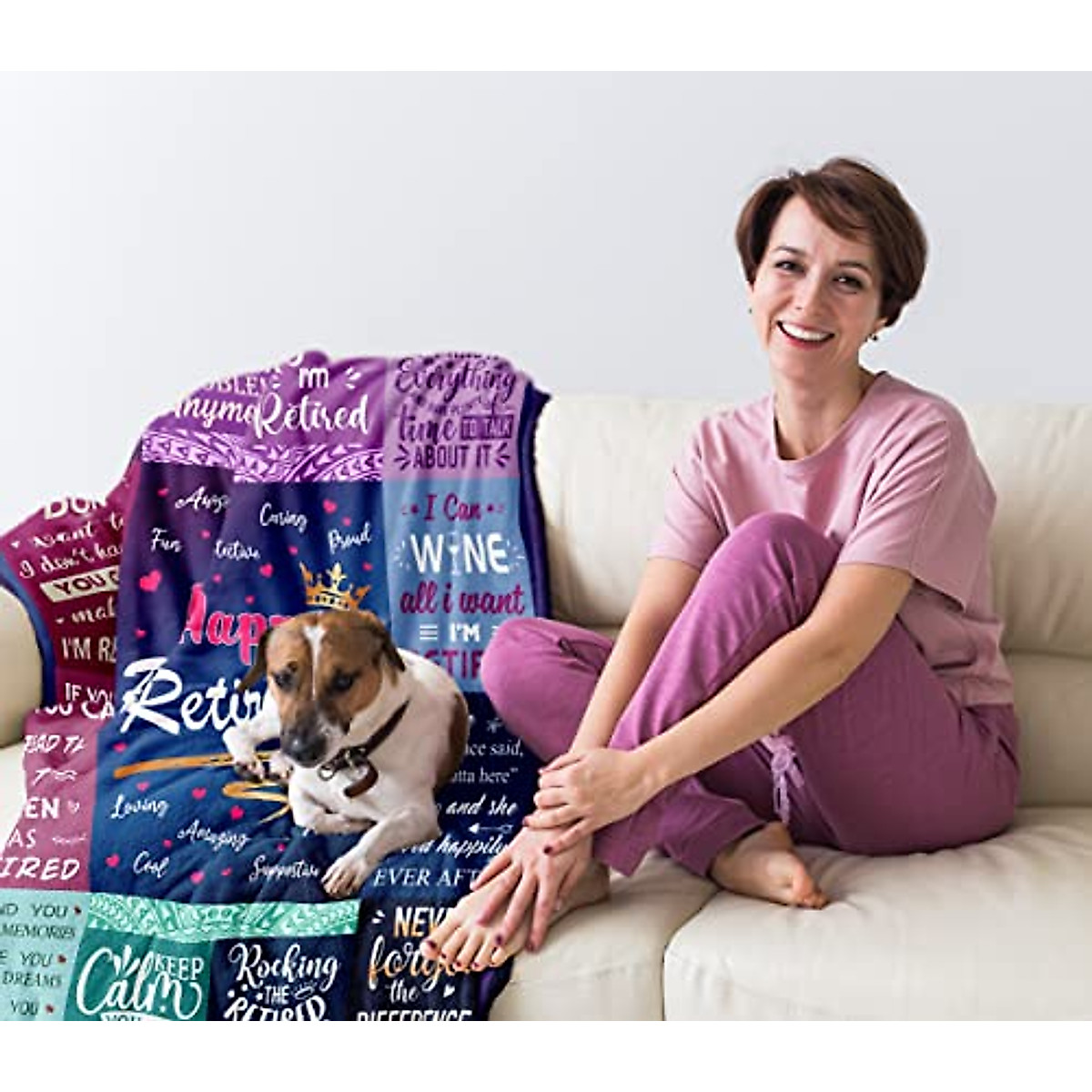 Retirement Gifts For Women 2023, Retirement Gifts Blanket 50"x60", Retired Gifts For Women, Farewell Gifts For Coworkers, Coworker Leaving Gifts For Women, Goodbye Gifts For Coworkers Throw Blankets