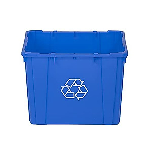 CX 14 Gallon Recycling Bin, Indoor/Outdoor, Stackable (6-Pack)