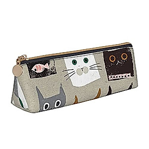 Cartoon Cat Pencil Case Women Pen Pouch Simple Carrying Box for Adult With Smooth Zipper Durable Lightweight for Office Organizer Storage Bag