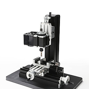RUNAAJA 100-240V 24W 12000RPM Mini Milling Lathe， DIY Micro Lathe Mini Miller，Mini Metal Lathe DIY Miniature Milling Machine Miller