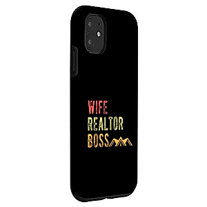 iPhone 11 Wife Realtor Boss Real Estate Agent House Property Apartment Case