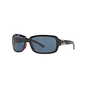 Costa Del Mar Woman Sunglasses Black Coral Frame, Gray Lenses, 64MM