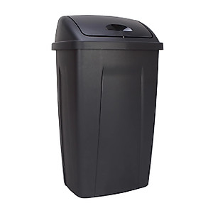 BHCHA 13 Gallon Trash Can, Plastic Swing Top Kitchen Garbage Trash Can
