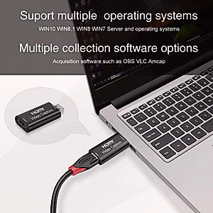 Audio Video Capture Cards, AWADUO HDMI to USB 2.0 - High Definition 1080p 30fps - Record Directly to Computer for Gaming/Streaming/Teaching/Video Conference or Live Broadcasting