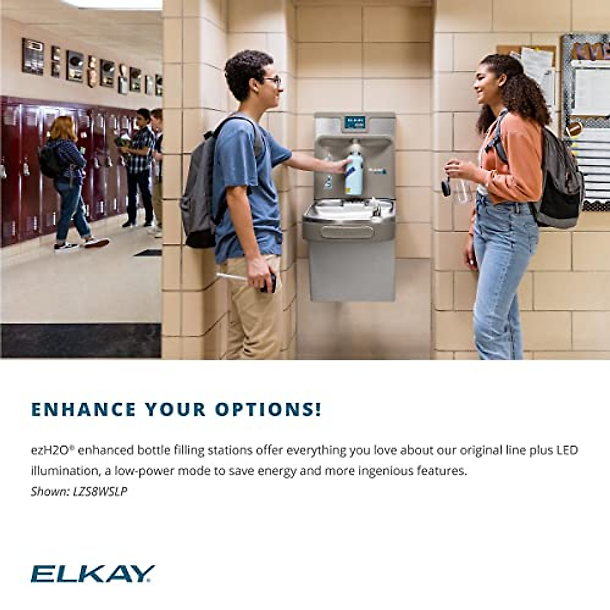 Elkay LZS8WSSP Bottle Filling Station and Cooler, Single, Stainless Steel
