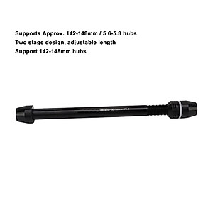 SPYMINNPOO Rear Hub Axle, Adjustable Length Two Stage Design Aluminium Alloy Bike Hub Shaft for Mountain Bike BMX Road Bikes