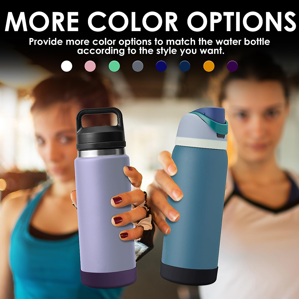 UBEEKOO Water Bottle Boot, Compatible with Owala, Yeti, for Stanley Water Bottle Accessories, Sleeve Cover for Owala FreeSip 32oz, Yeti 26oz,Anti-Slip Silicone for Stanley 36oz Accessory,Black