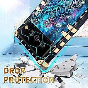 Loheckle for Pixel 7 Pro Case for Women, Designer Cases for Google Pixel 7 Pro with Ring Stand Holder and Lanyard, Stylish Mandala Luxury Cover for Pixel 7 Pro 6.7 Inch