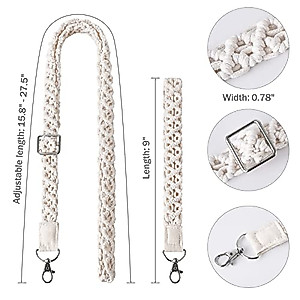Mkono Macrame Cell Phone Lanyard For Phone Case Universal Set of 2 Adjustable Neck Phone Strap with Boho Woven Wrist Straps Key Chain Holder for Keys ID Card, Phone Lanyards for Around Neck