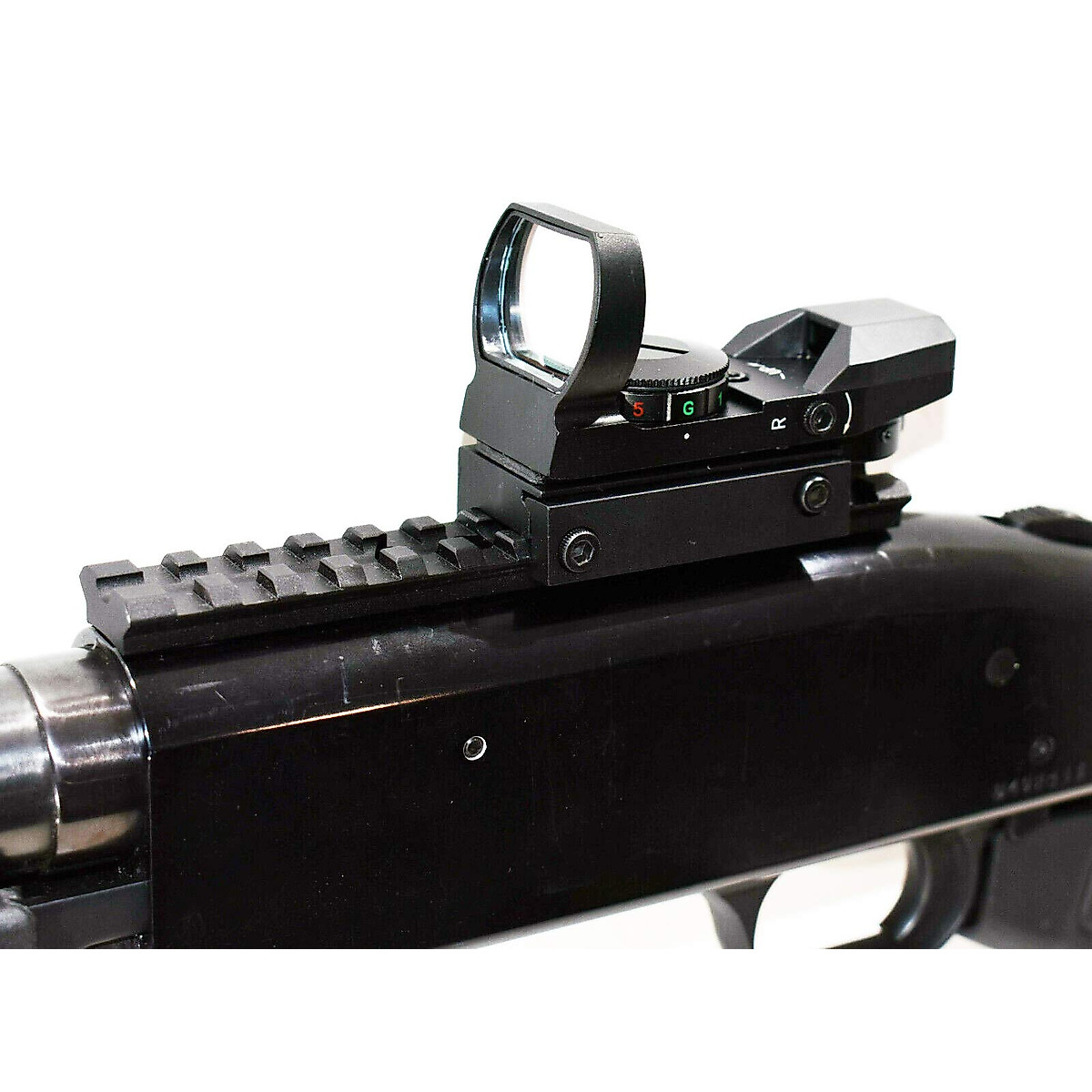 Trinity Mossberg 500 Tactical Red green Dot Sight Combo Kit home defense tactical optics hunting accessory aluminum black picatinny weaver base adapter single rail Mount.