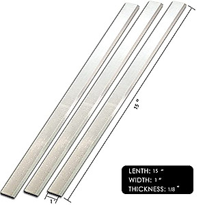 15 Inches Planer Blades jointer Knives set HSS Replacement for Delta 22-677 DC-380 Grizzly G0453 G1021 G6701 JET 708529G JWP-15CS JWP-15HO Freud C045 Reliant DD-37 Powermatic and Most 15" Planers 3pcs