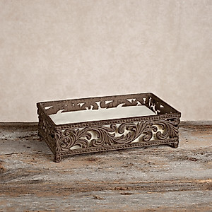 Acanthus Leaf Design Cast Metal Guest Towel Holder