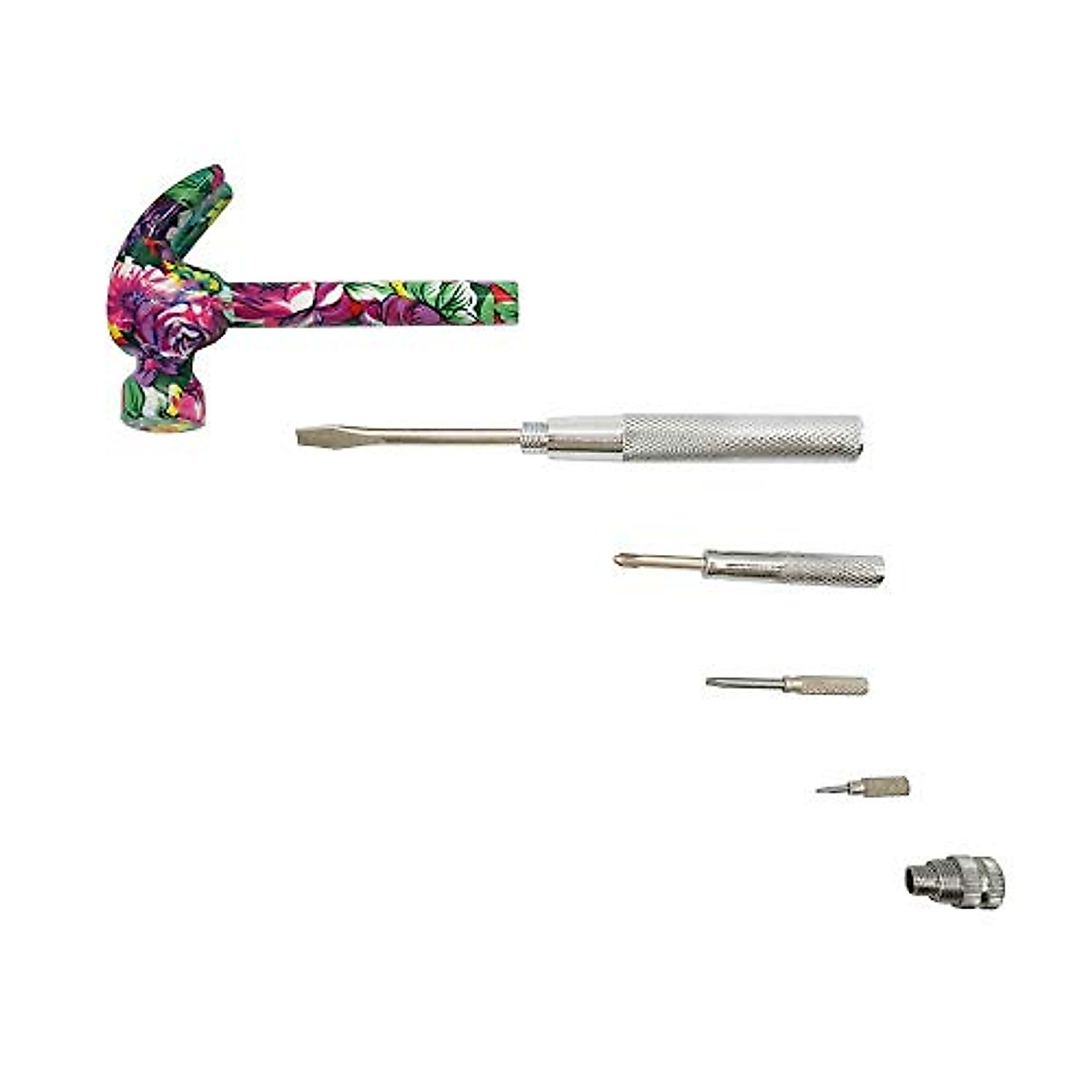 Multifunctional 6 in 1 Floral Hammer and Screwdriver Tool