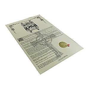 Birou Coat of Arms, Family Crest and Name History - Celebration Scroll 11x17 Portrait - France Origin