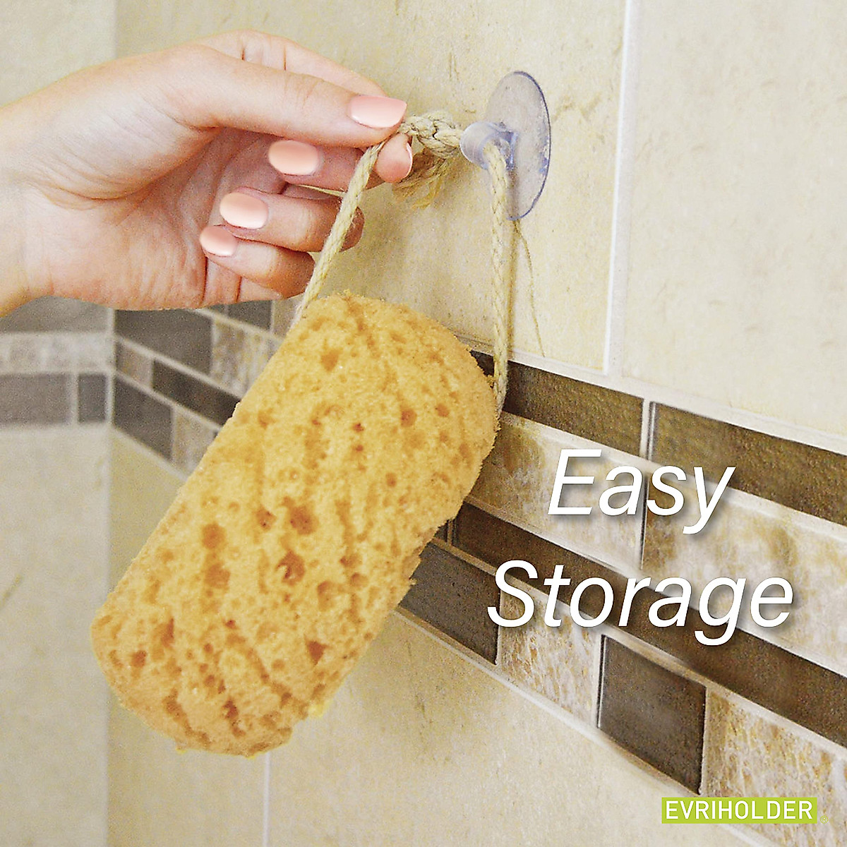 Evriholder Foam Body Sponge for Exfoliating Large Scrubber for a Relaxing Shower or Bath, Pack of 2