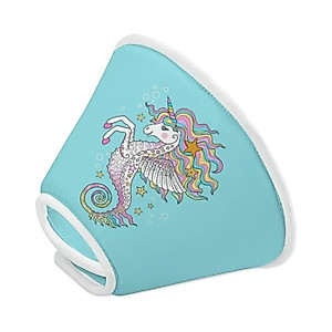 Seahorse Unicorn Fantasy Comfortable Dog Cone Cat Collar Adjustable Prevent from Licking Wounds M