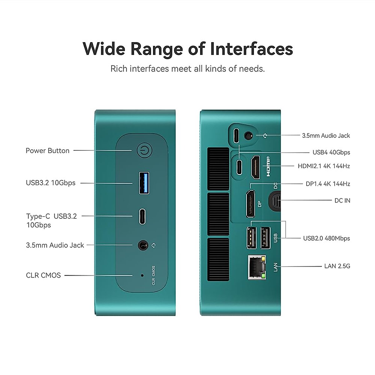 Beelink SER7 Ryzen 7 7840HS, 8C/16T, Up to 5.1GHz Mini Desktop Computer, 32GB DDR5, 1TB NVMe M.2 SSD, Quad Display 2*USB4, Wi-Fi 6, 2.5G RJ45, Bluetooth 5.2 W-11 Mini Gaming PC