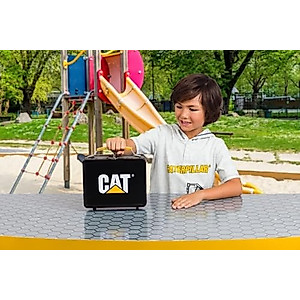 CAT Construction Toys, Store N Go Construction Playset with Travel Case, Ages 3+, 2 Little Machines Vehicles & Assortment of Construction Site Accessories, Quality, Durable & Realistic