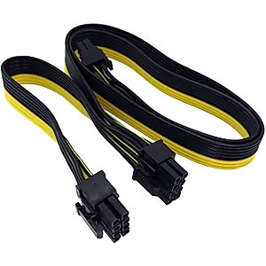 COMeap PCIE Cable for EVGA, PCIe 8 Pin Male to Dual PCIe 8 Pin (6+2) Male GPU Power Cable for EVGA Power Supply 25-inch(63cm)