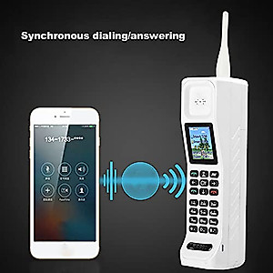Vintage Cellphone, 1.77'' HD Display Screen New Classic Old Mobile Phone, Dual Cards Dual Standby Elderly Mobile Phone with FM Radio, 4500mAh Battery, GSM 850MHz/900MHz(White)