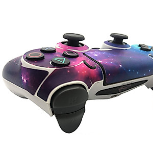 UUShop Vinyl Skin Sticker Decal Cover for Playstation4 PS4 Controller Purple Blue Galaxy