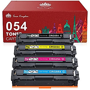 Toner Kingdom Compatible Toner Cartridge Replacement for Canon Cartridge 054 Set 054H for Canon MF641CW Color ImageClass MF644Cdw MF642Cdw LBP622Cdw - (Black, Cyan, Magenta, Yellow)