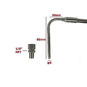 DTC EGT Sensors and Gauge (Red LED) for Exhaust Temperature Sensors with Weld Bund Combo Kit (Fahrenheit)