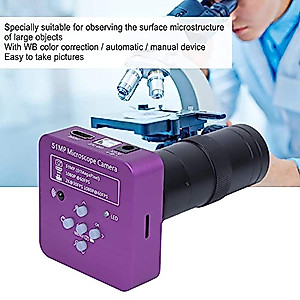 51MP HDMI Microscope Camera Digital Microscope Video Camera Industrial Electronic USB Microscope 120X C Mount Lens with Remote Control