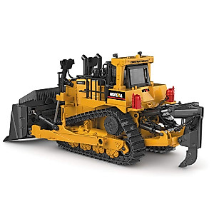 fisca 1/50 Diecast Bulldozer Model Metal Construction Vehicle Toy