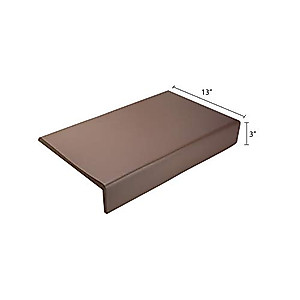 Kidkusion Soft Seat Edge Cushion | Made in USA | 108" | Brown | Fireplace Cushion and Hearth Pad