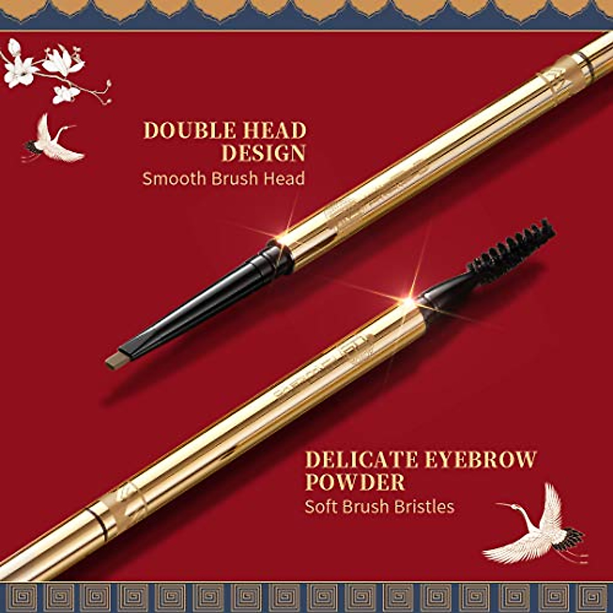 ZEESEA [Palace Identity] Eyebrow Pencil，Makeup Infallible Long-Lasting Eyebrow pencil, Ultra-Fine Felt Tip, Quick Drying Formula, Derived from Oriental Aesthetics