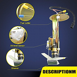Fuel Pump Module Assembly E2297S for 1999 2000 2001 2002 FORD EXPEDITION 4.6L 5.4L 1999 LINCOLN NAVIGATOR (4WD Only) TOPSCOPE FP2297S