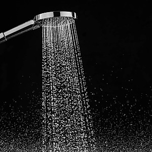 hansgrohe Raindance Select S Low Flow 5-inch Handheld Shower Head Modern 3 -Spray PowderRain, Rain, Whirl 26036001