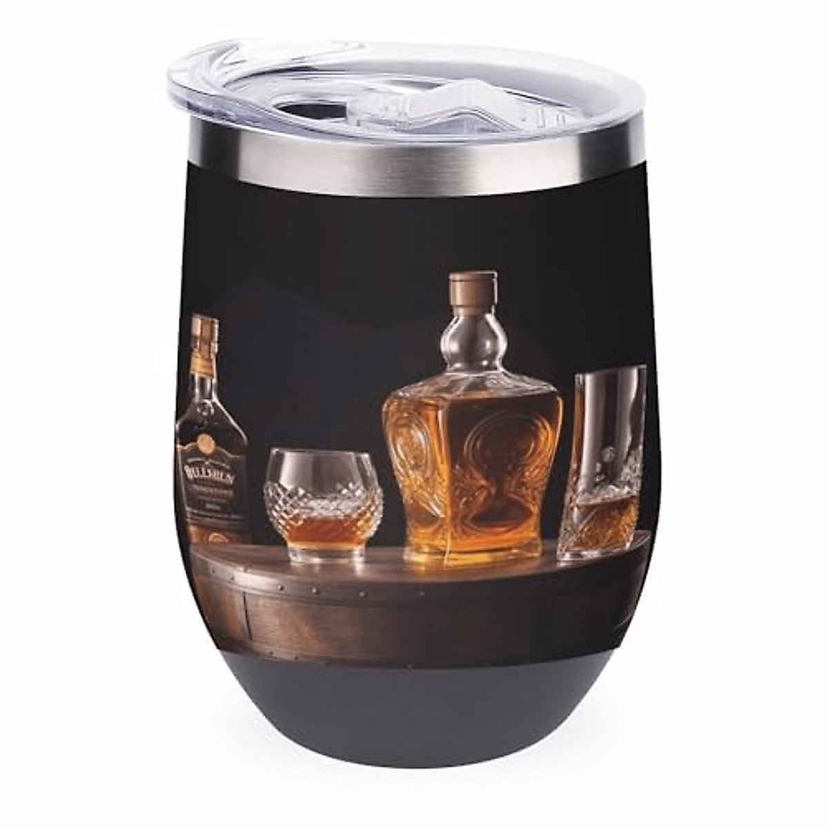 WYUSPGK 304 Stainless Steel Insulated Cup, Whisky Beer Pictures Print Smooth Rim, Durable & Reusable - Perfect for Office, Home, And Travel
