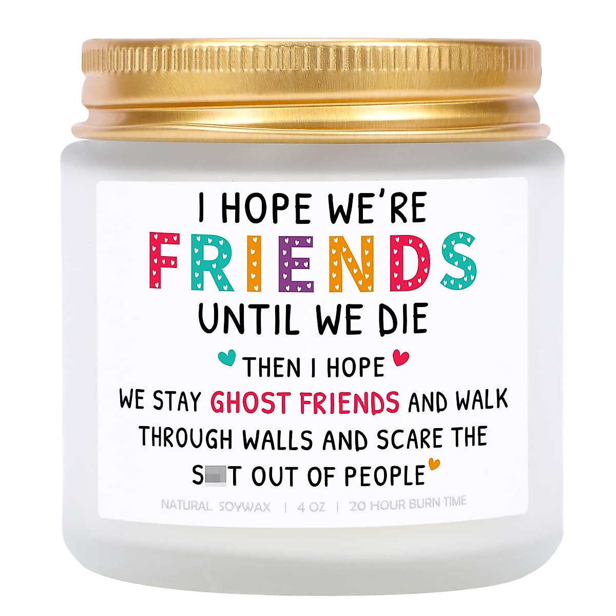 Best Friend Candles Gifts for Women, Funny Birthday Gift for Friends, Friendship Gifts for Women Friends, Sisters, BFF, Coworker, Girlfriend, Lavender Soy Candle