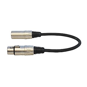 Audio2000'S ADC203M-P XLR Male to XLR Female Balanced Audio Patch Cable- 1", Tip to Tip