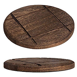 3 Pack 11 Inch Large Wood Trivet for Hot Dishes Pots and Pans Farmhouse Kitchen Trivet Wooden Rustic Bamboo Trivets Decorative Countertops Stove Trivets