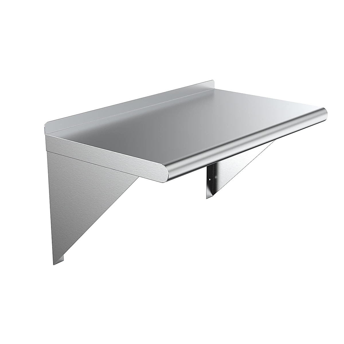 Express KitchQuip NSF Certified 18 Gauge Heavy Duty Stainless Steel Wall Shelf with Brackets for Kitchens, Utility Rooms, Storage, Offices & Home (24"x18")