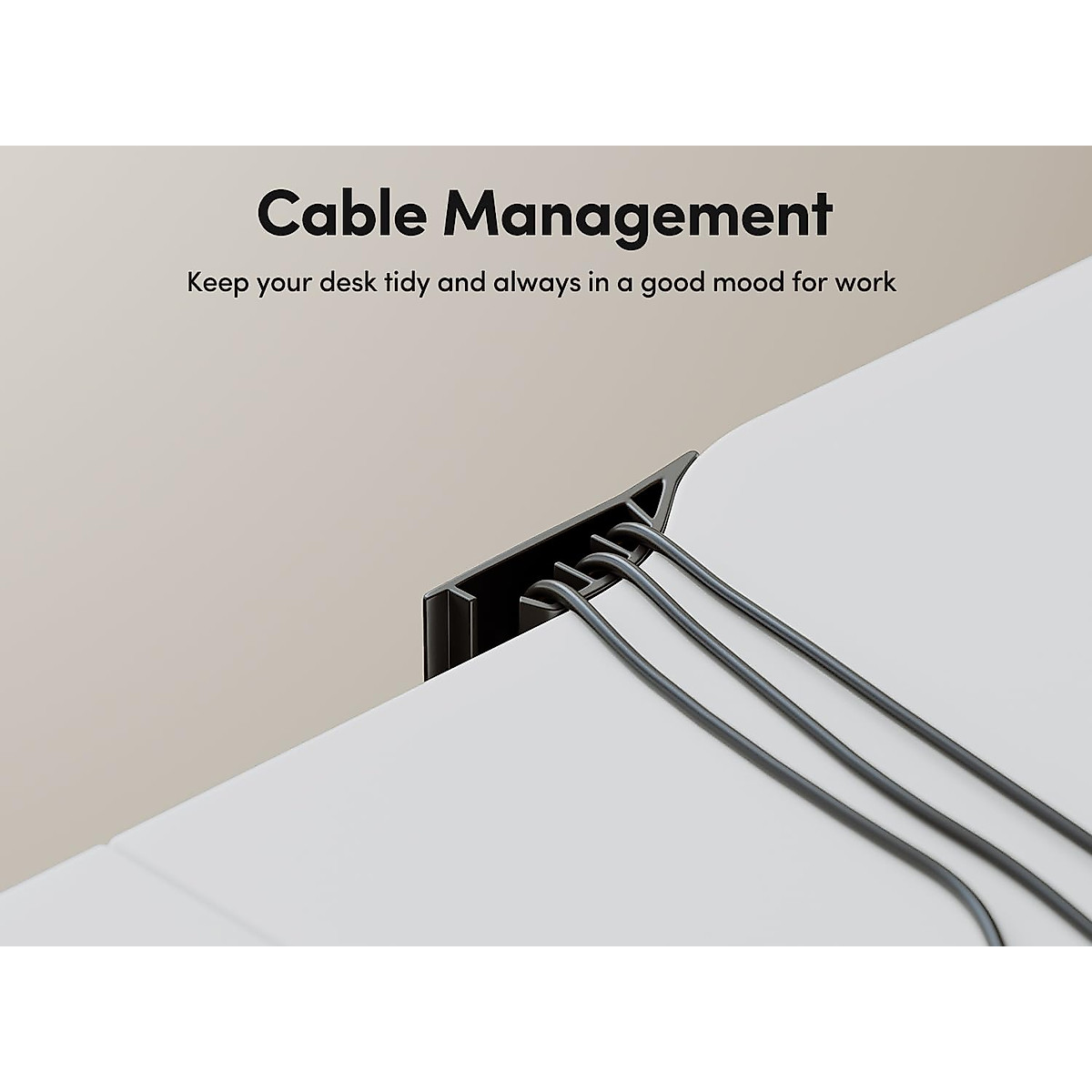 BANTI Small Electric Standing Desk, Stand up Height Adjustable Home Office Table, Sit Stand Desk with Splice Board, 43"x24", White Frame & White Top
