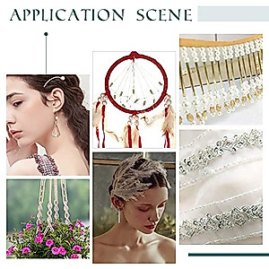 PH PandaHall 100pcs Brass Tube Beads 30x4mm Long Tube Spacer Beads Macrame Beads for DIY Sewing Craft Wall Hanging Plant Holder Macrame Wind Chime, Rose Gold