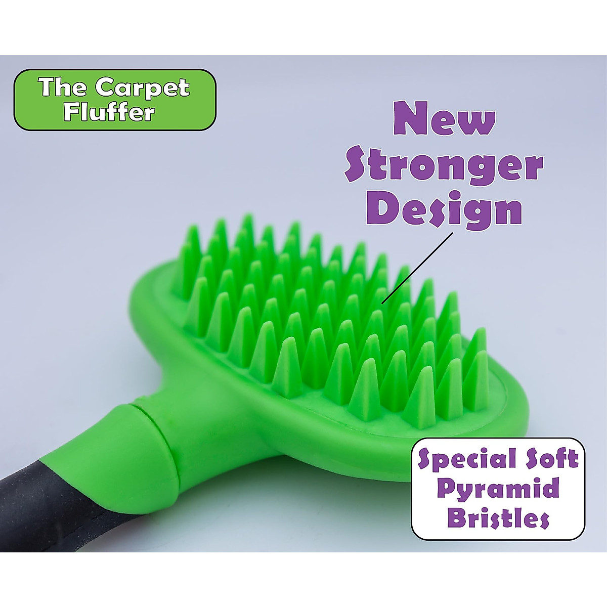 The Carpet Fluffer by Johnny World Products – Revitalize Matted Carpets and Rugs Instantly – Handheld, Easy-to-Use Tool for High-Traffic Areas, Stairs, and Pet Hair Removal