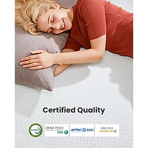 Dreamsmith 4 Inch Memory Foam Mattress Topper Queen, Cooling Gel-Infused Bed Topper for Back Pain with Removable Soft Cover, CertiPUR-US Certified, Queen