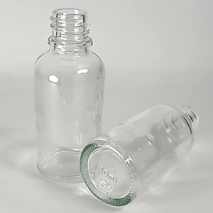 Bioll 30ml (1 oz) Glass Dropper Bottle.Essential Oil Bottle With Glass Eye Droppers.For Lab Chemicals,Alcohol,Sterilize Water,Perfumes Bottles-12Pack (Clear)