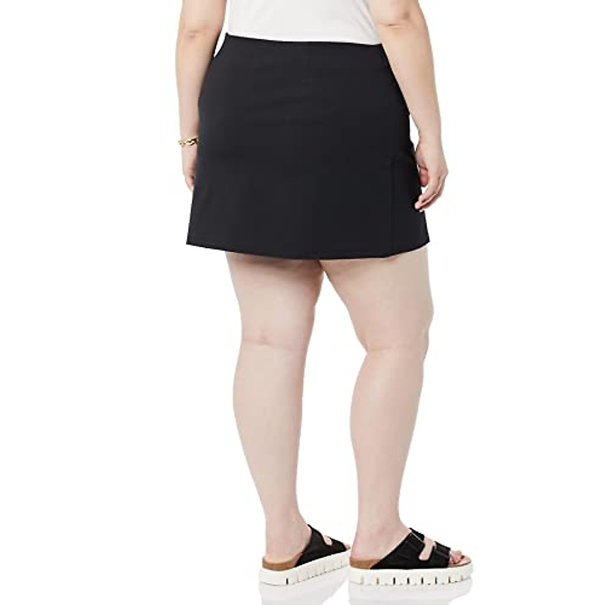 Amazon Essentials Women's Ponte A-Line Mini Skirt (Previously Daily Ritual), Black, XX-Large