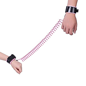 Anti Lost Wrist Link Safety Wrist Leash Loop Wristband Walking Harness with Safety Key Lock for Toddlers Kids Baby 2.5M(),Baby Bottle Holder, Universal Bag and Other Accessories