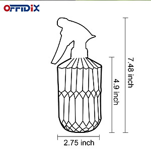 OFFIDIX Fine Mist Plant Mister,Handheld Pressure Glass Spray Bottles,0.43L/15.17oz Watering Can with Adjustable Nozzle for Outdoor Indoor Gardening and Cleaning Work(Light Green)