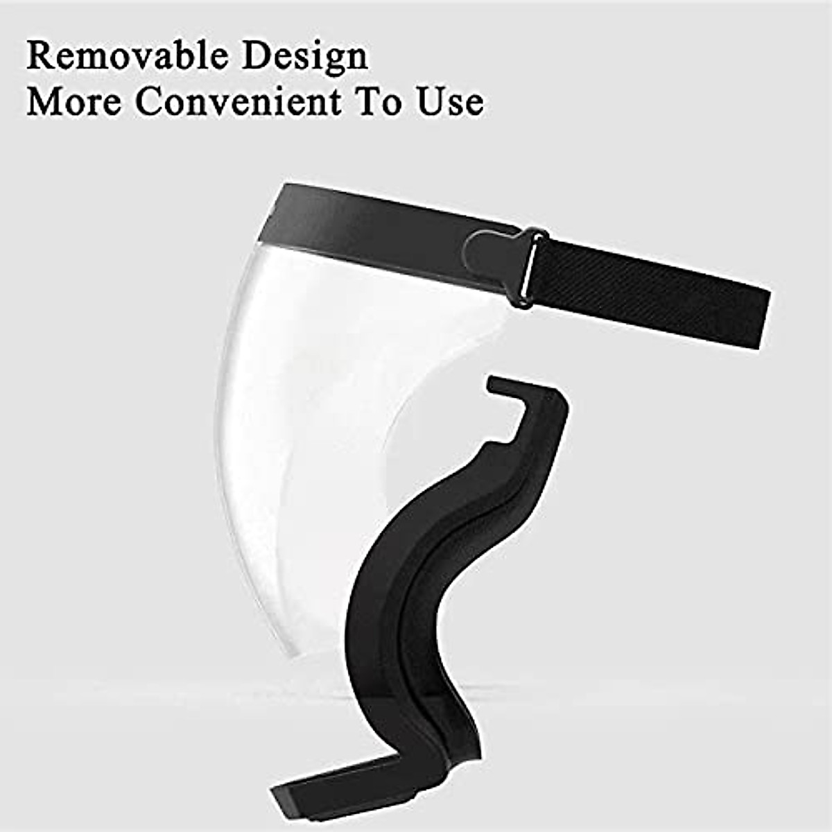 Full Face Shield, Super Protective Anti-Fog Transparent High-Definition Face Shield for Adults (Black)