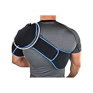 Brace Direct Cryotherapy with Adjustable Compression Air Pump Shoulder Wrap with Ice Pack for Shoulder Pain Relief, Injuries, Surgery and Arthritis and Faster Recovery